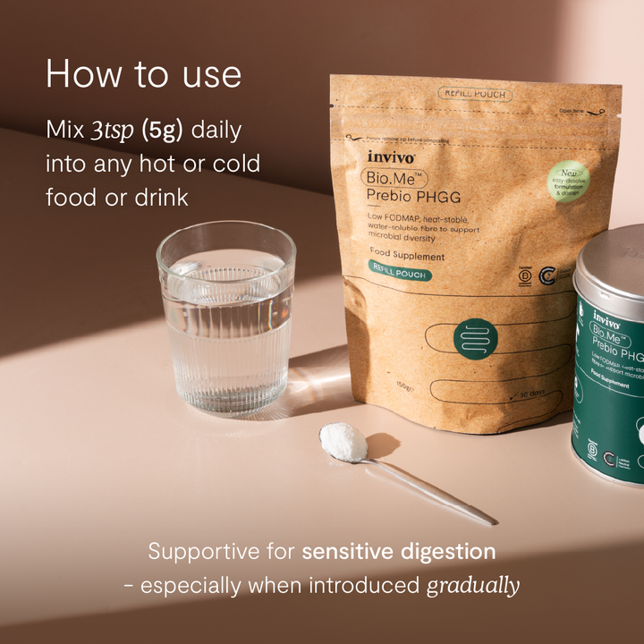Bio.Me Prebio PHGG 150g Pouch. Prebiotic Fibre Powder Supplement ...