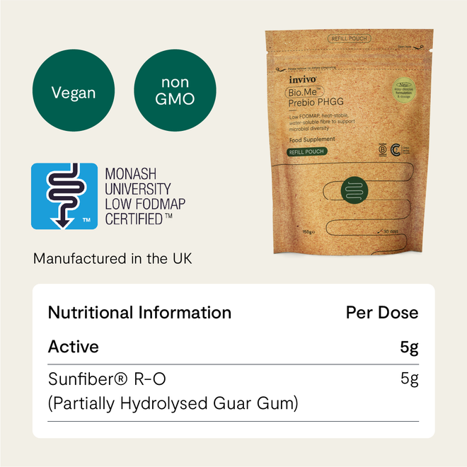 Bio.Me Prebio PHGG 150g Pouch. Prebiotic Fibre Powder Supplement ...