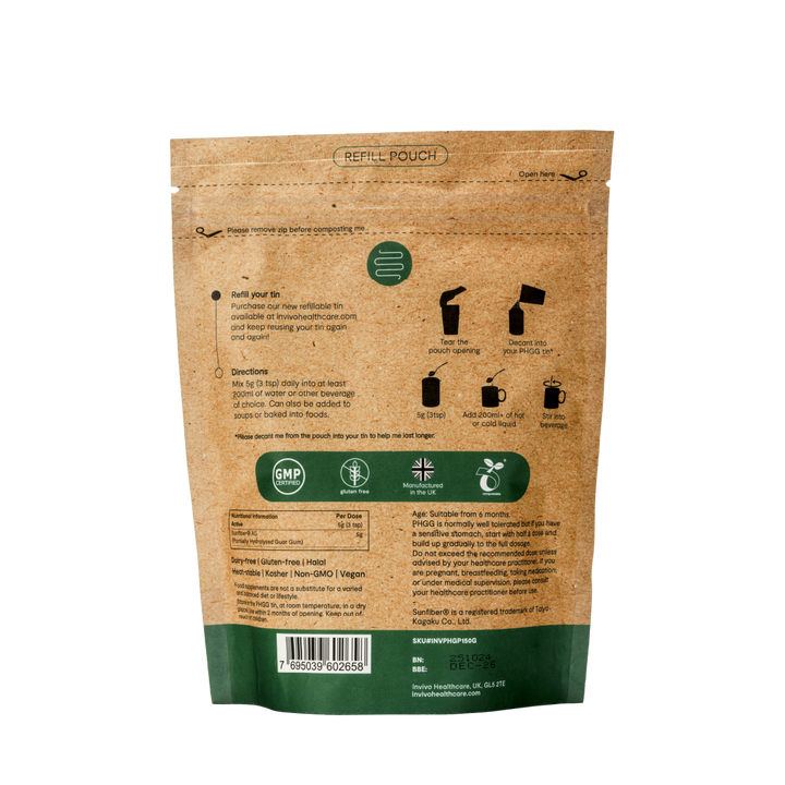 Bio.Me Prebio PHGG 150g Pouch. Prebiotic Fibre Powder Supplement ...
