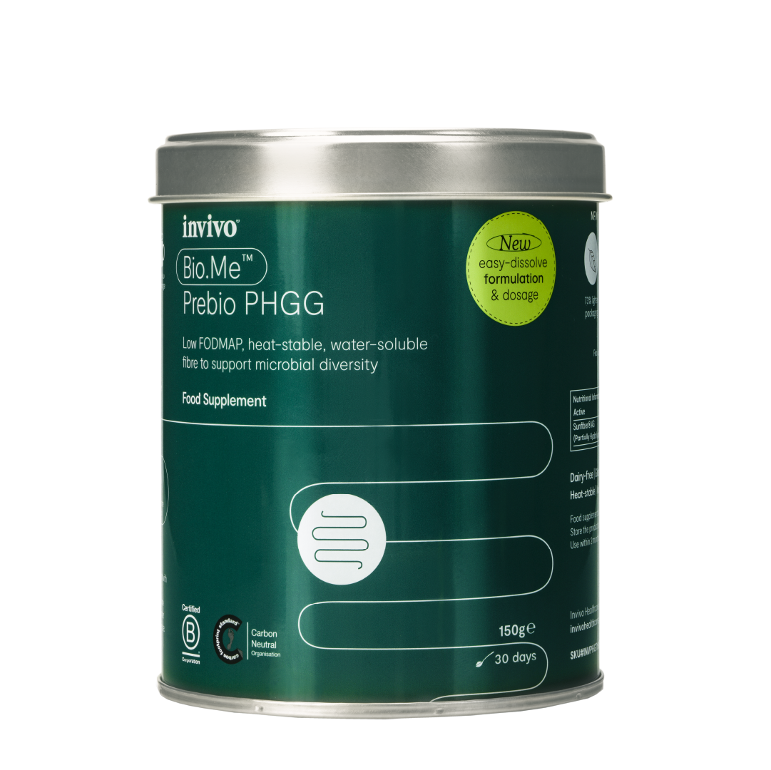Bio.Me Prebio PHGG 150g Tin. Prebiotic Fibre Powder Supplement – Invivo ...
