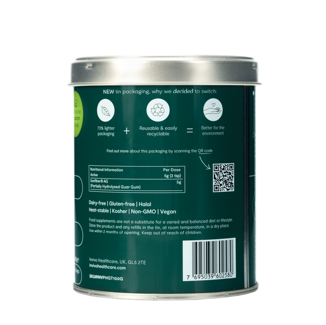 Bio.Me Prebio PHGG 150g Tin. Prebiotic Fibre Powder Supplement – Invivo ...