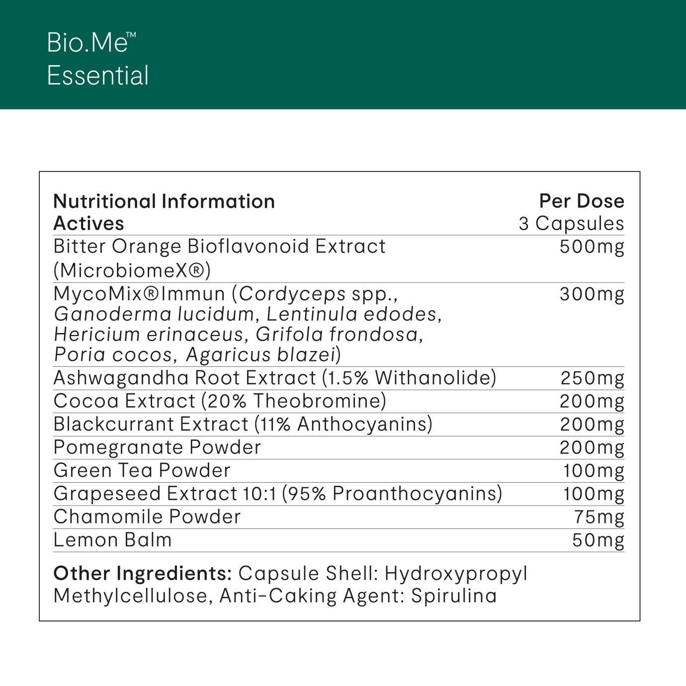 Bio.Me Essential 90 Capsule - Invivo Healthcare