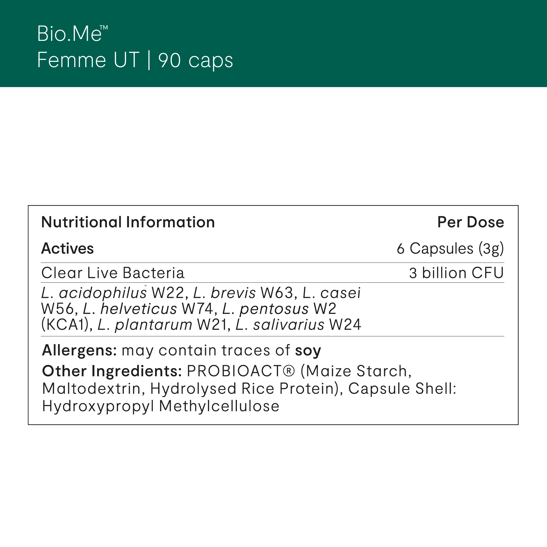 Bio.Me Femme UT 90 Capsule - Invivo Healthcare