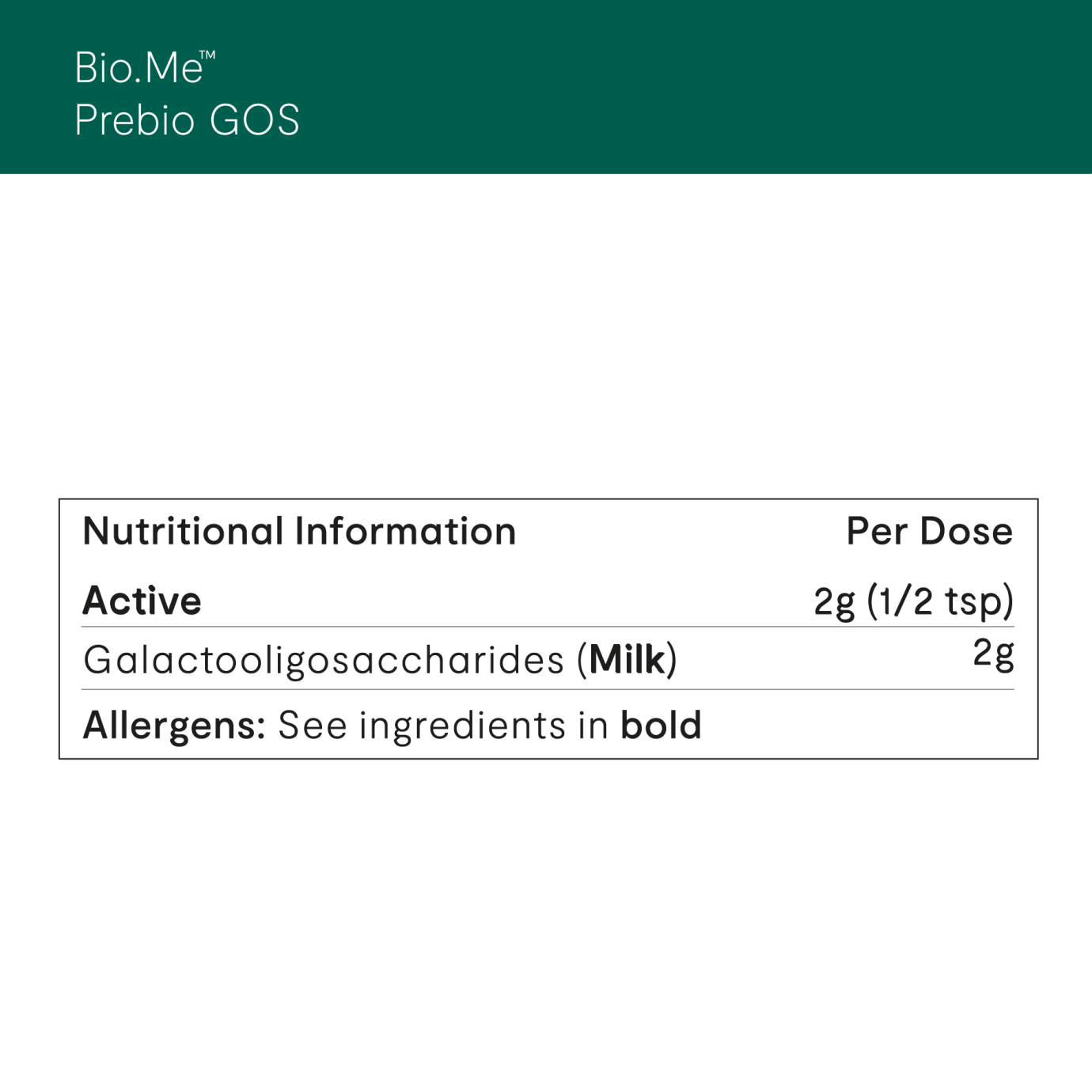 Bio.Me Prebio GOS | Soluble Prebiotic GOS | Invivo Healthcare