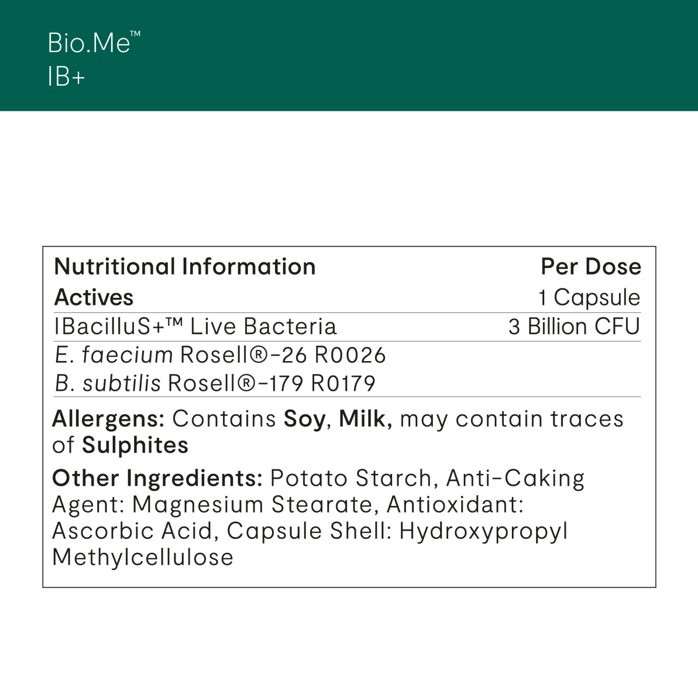 Bio.Me IB+ | Clinically Researched Probiotics For IBS, IBD & SIBO